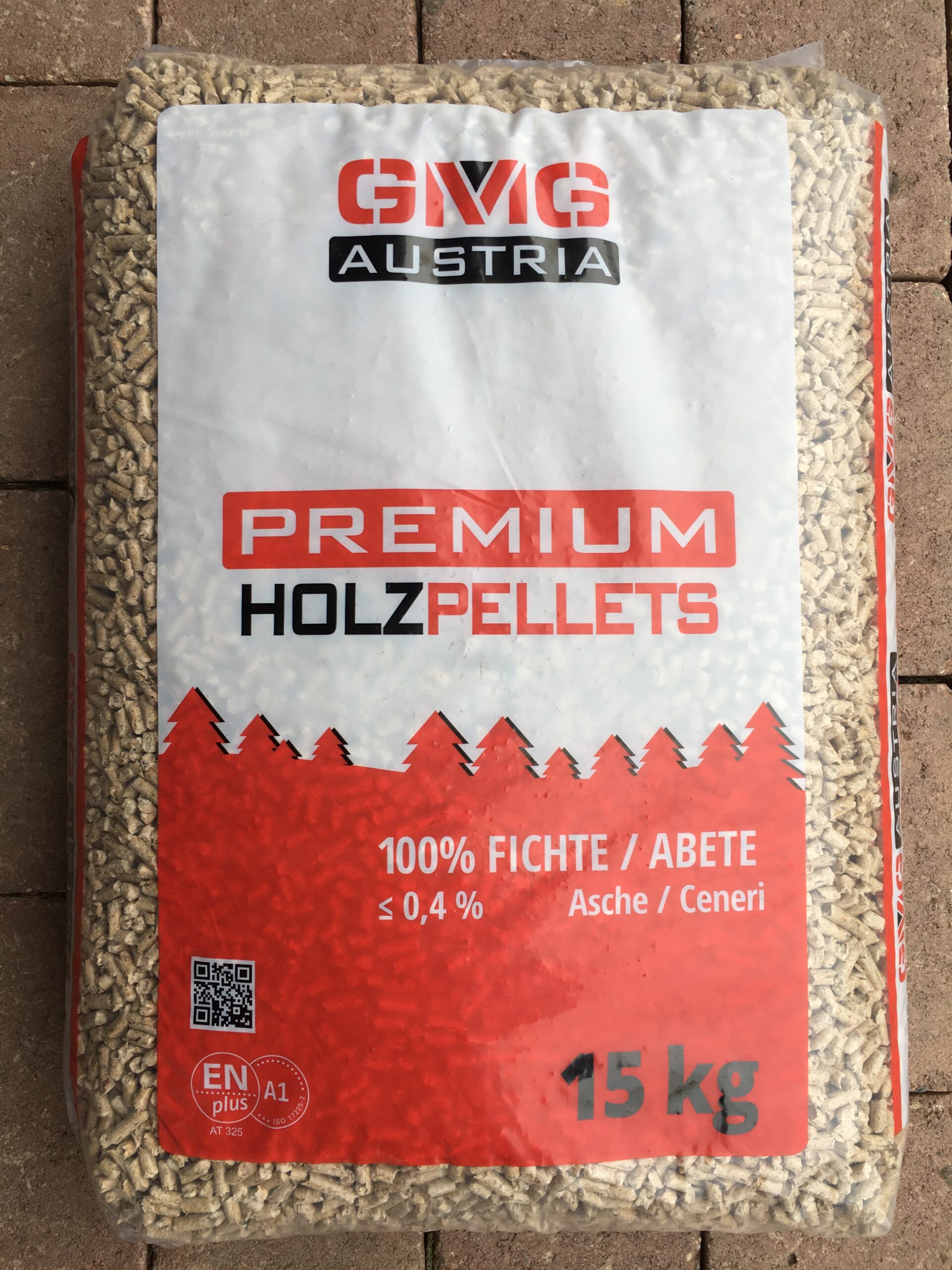 Dřevěné pelety Envitech ENplus A1 15kg na topení bez chemie